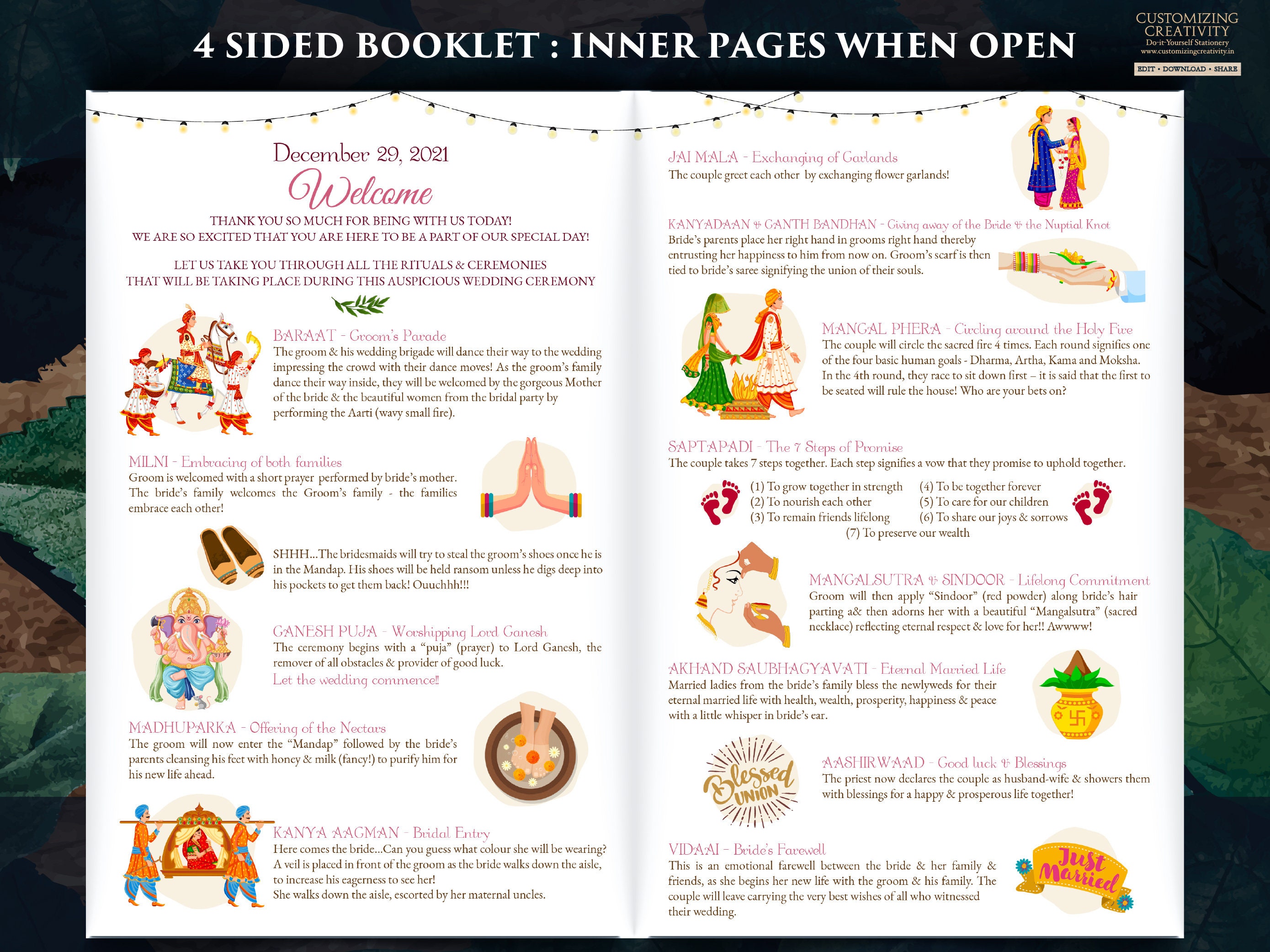 Hindu Wedding Ceremony Program