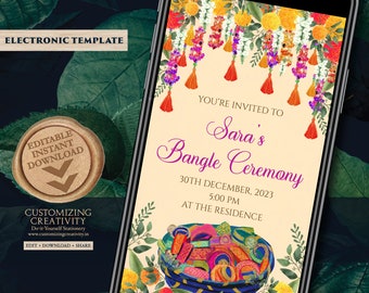 Bangle Ceremony Invite - Etsy