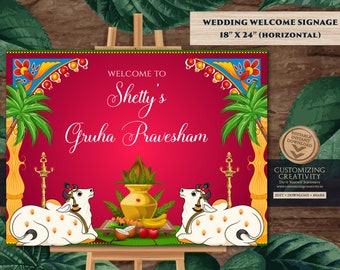 Indian Pooja Sign & Ganesh Puja Sign, Gruhapravesam Poster as ...