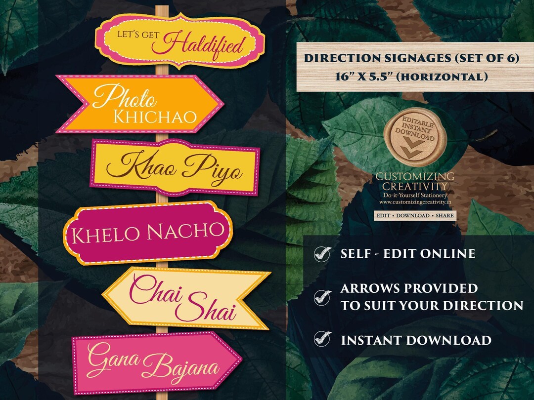 Mehndi Welcome Sign: Indian Wedding Decor, Haldi & Sangeet Signs ...