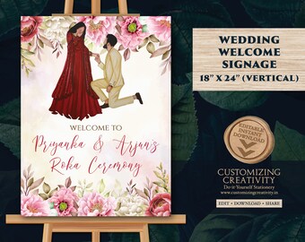 Engagement Welcome Sign as Ring Ceremony Welcome Signs, Welcome ...