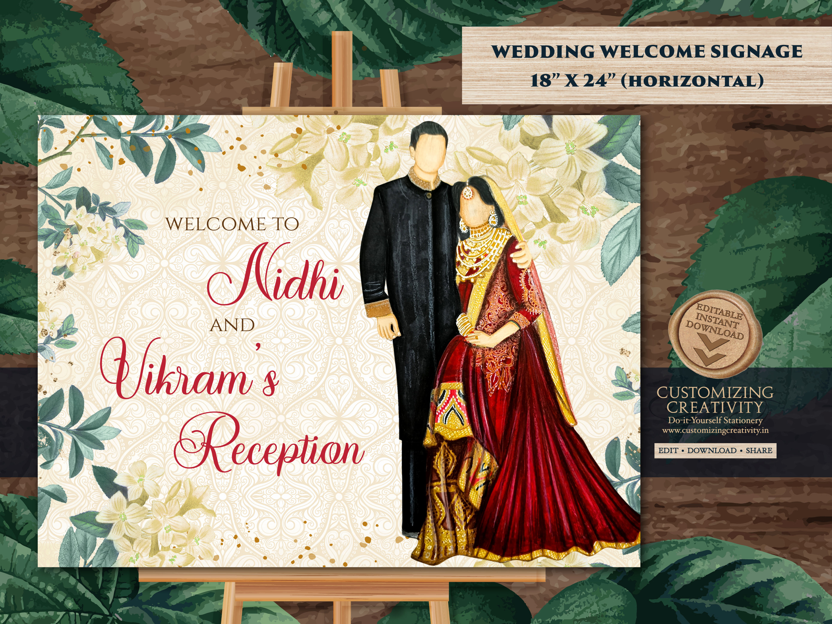 Indian Wedding Welcome Banner