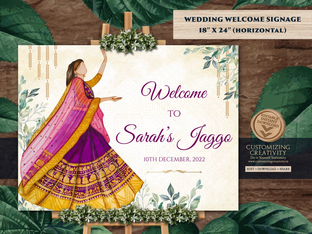 Jaggo Welcome Sign as Entry Sign Jago Night, Jaggo Signs Indian as ...