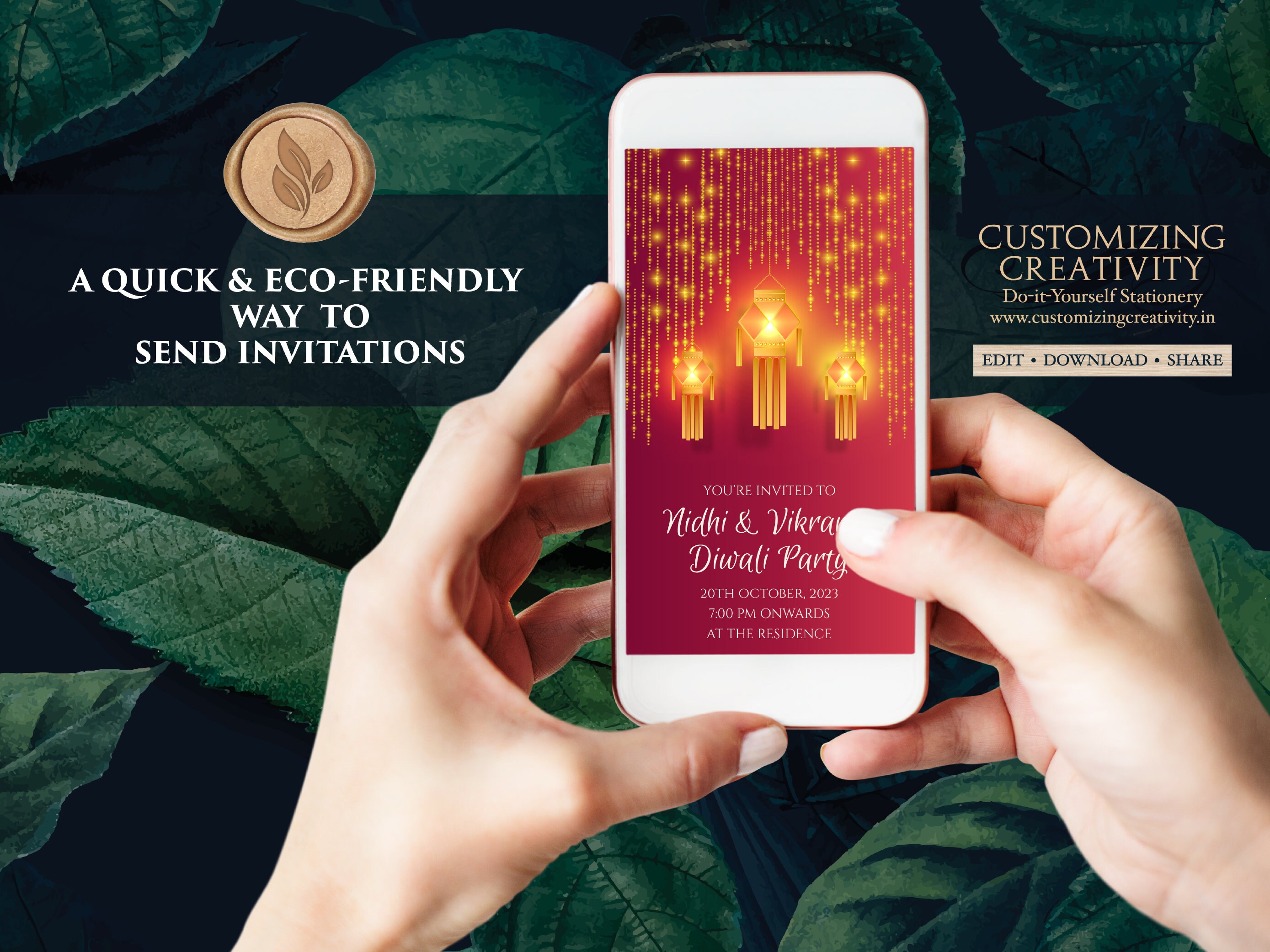 Diwali Dinner Invites as Happy Diwali Invite Diwali - Etsy