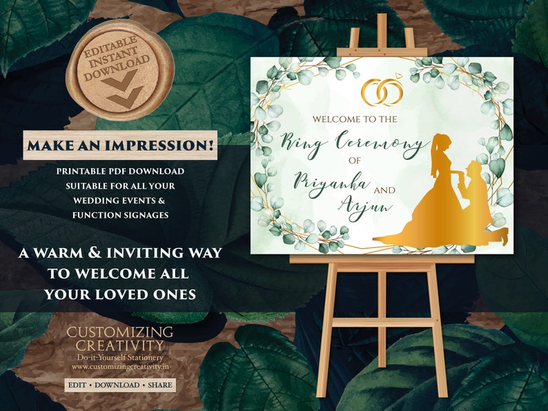 Engagement Welcome Sign & Roka Signs Rokha Signs as Welcome | Etsy