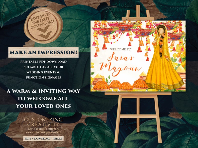 Mayoun Signs as Mayoun Decor Mayoun Welcome Signs as Haldi | Etsy