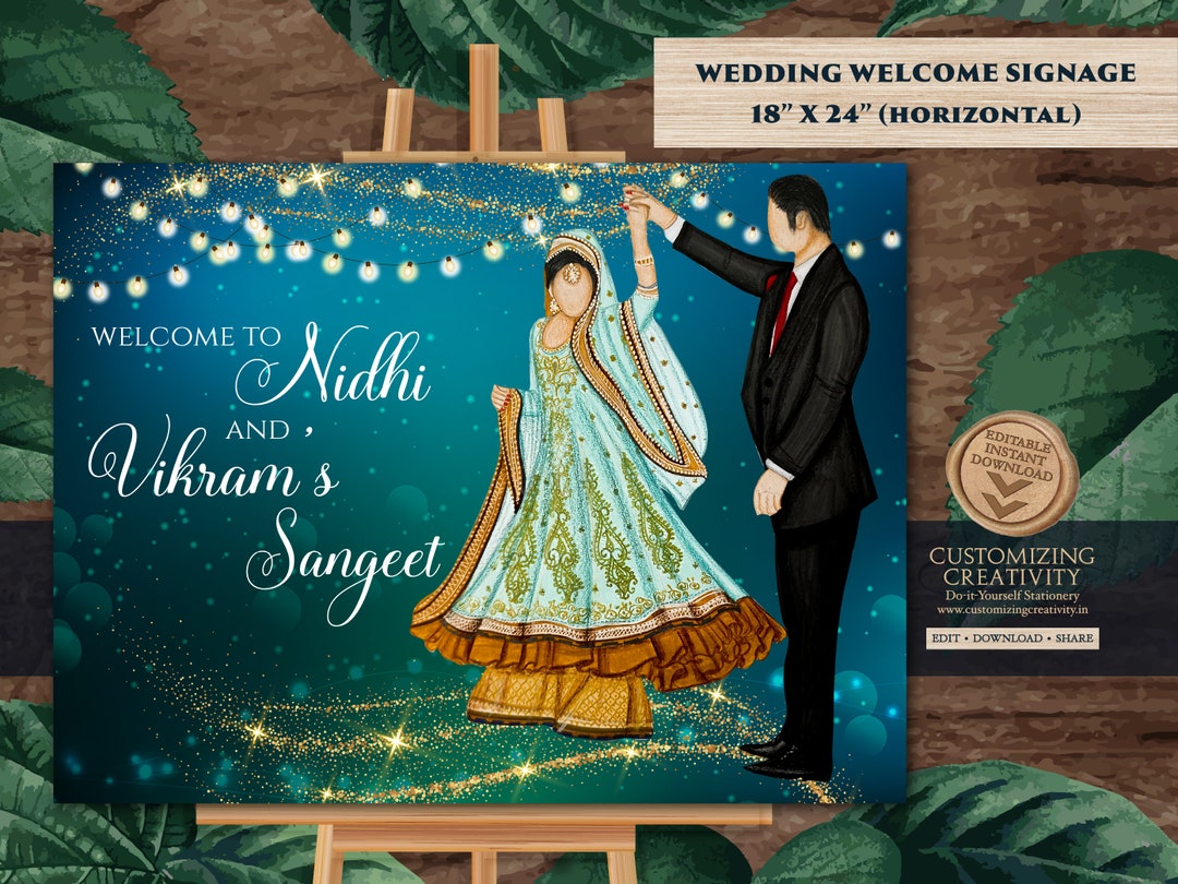 Sangeet Signages & Sangeet Poster, Sangeet Decor as Sangeet Signs ...