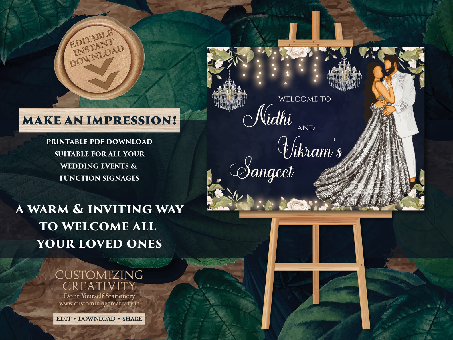 Indian Sangeet Signs & Indian Sangeet Welcome Sign Sangeet - Etsy