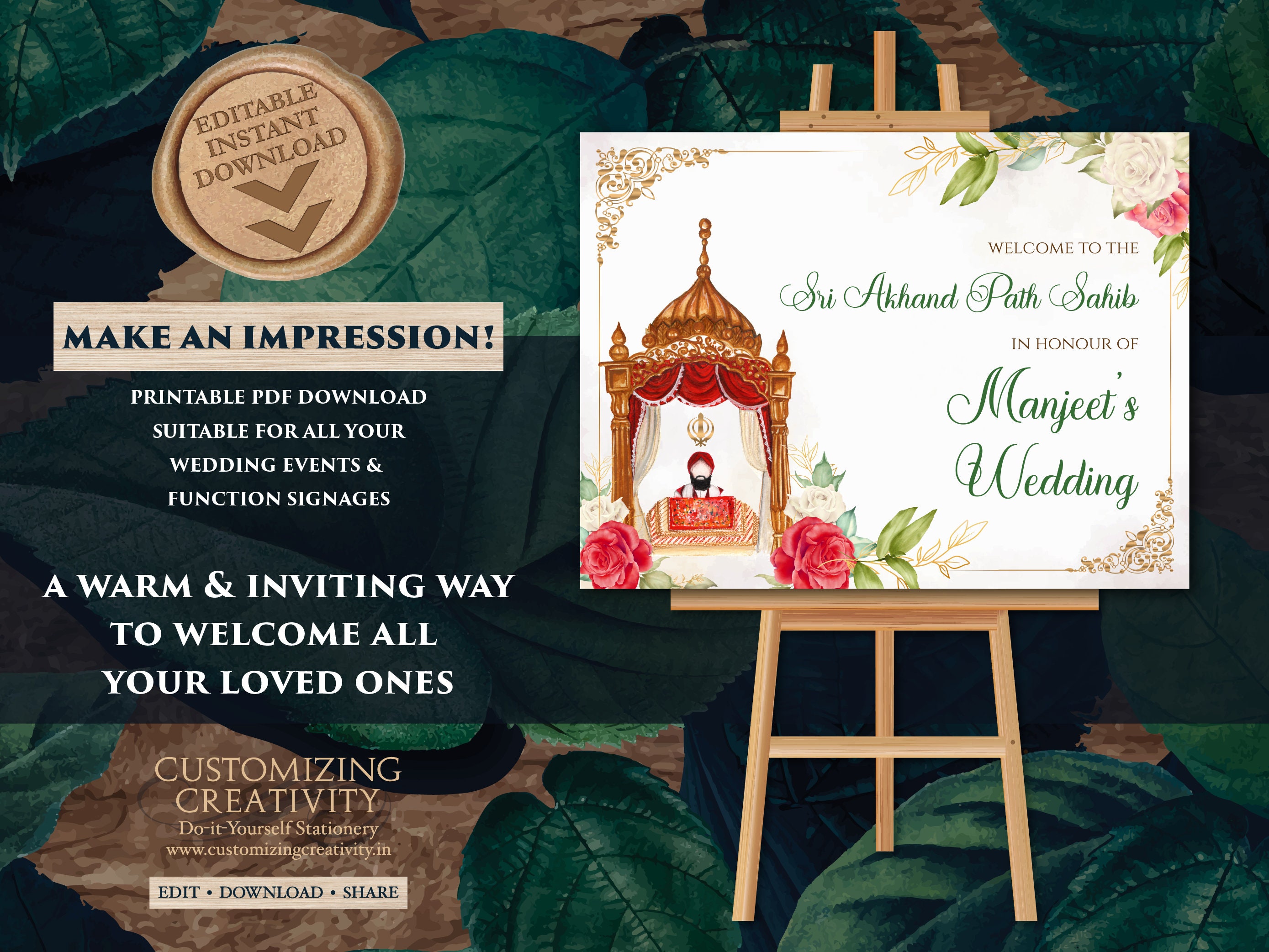 Akhand Paath Sign Welcome & Akhand Path Welcome Sign Akhand - Etsy UK