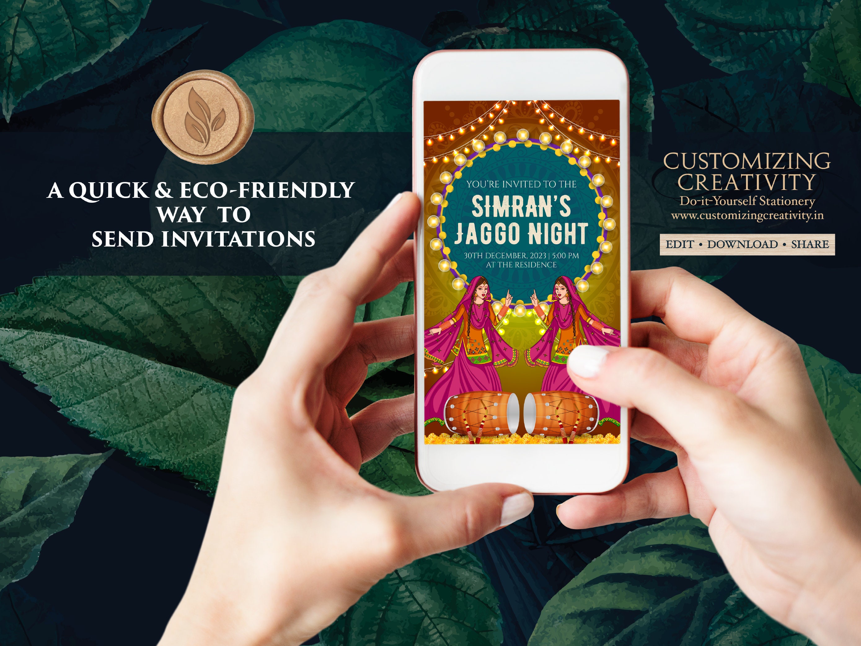 Jaggo Invitations Digital as Jaggo Invites Digital Jago Cards - Etsy UK