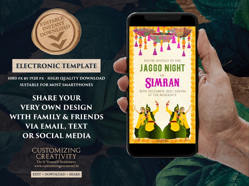 Jago Invitation Digital as Jago Invites Jaggo Invite as Jaggo - Etsy