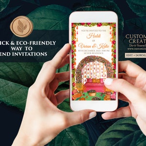 Holud Invites as Pithi Cards, Haldi Invite Card as Pithi Invitations ...