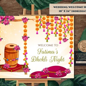 Dholki Decoration as Dholki Welcome Sign, Dholki Decor & Dholki Sign ...