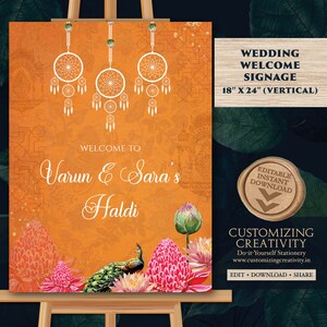 Haldi Welcome Signs & Haldi Decor, Haldi Welcome Board Welcome to Haldi ...