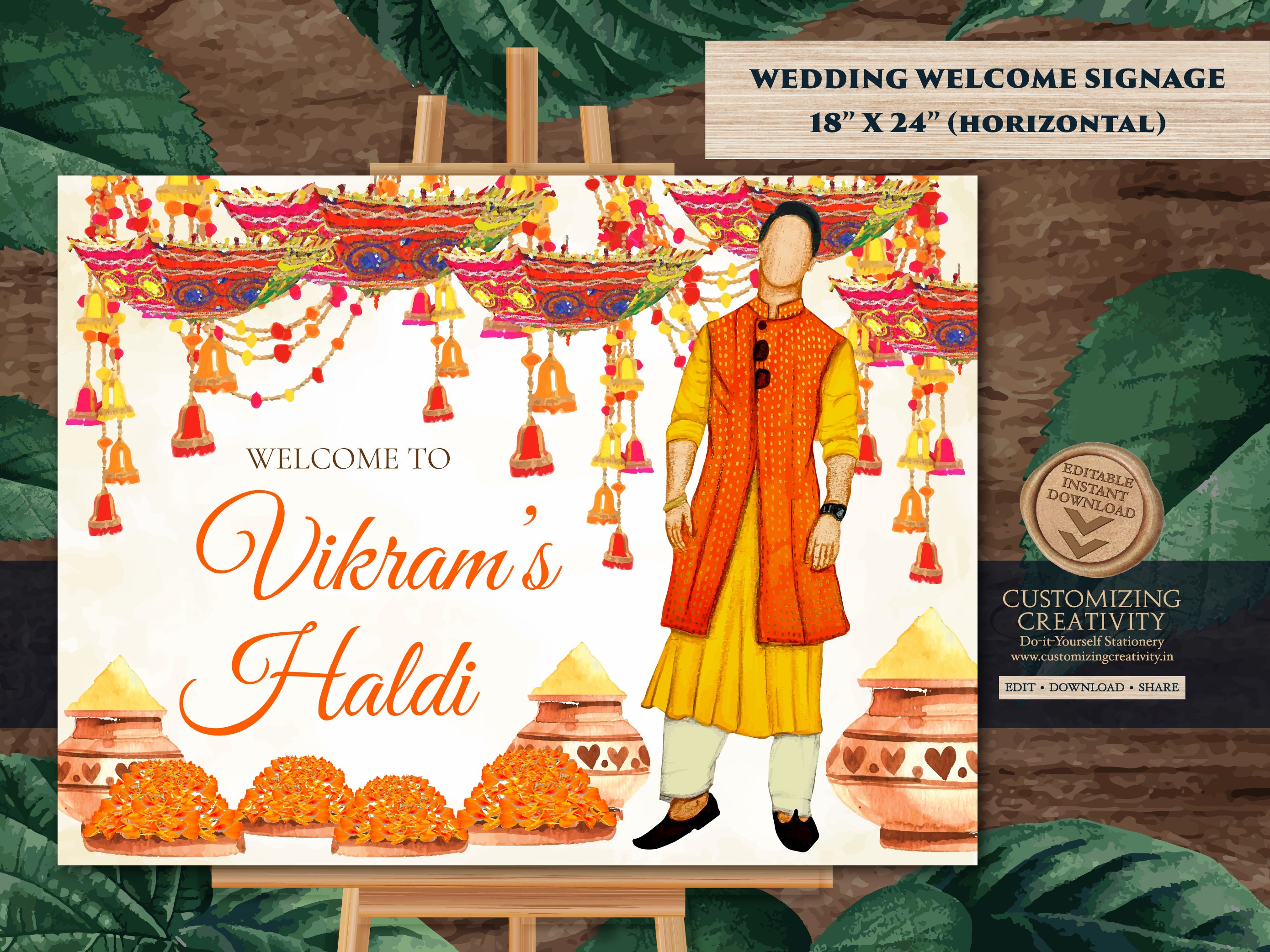 Haldi Posters Boy & Groom Haldi Signs Welcome to Haldi Signs - Etsy ...