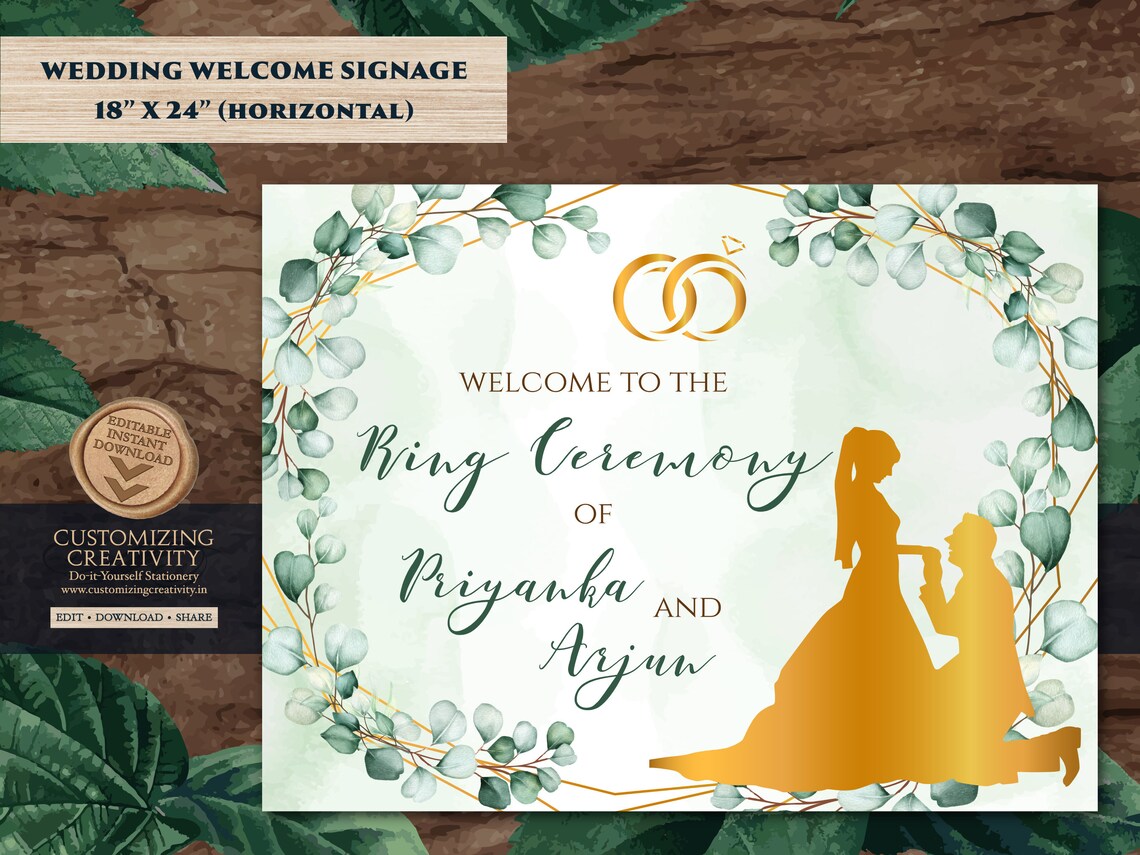 Engagement Welcome Sign & Roka Signs Rokha Signs as Welcome - Etsy