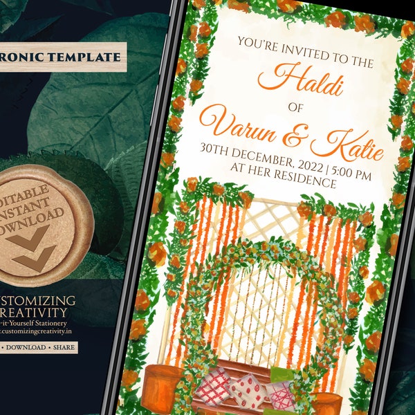 Gaye Holud Card - Etsy