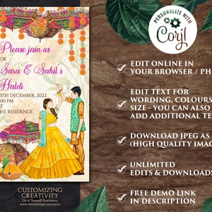Haldi Invitations & Pithi Invites, Haldi Invite Card as Pithi ...