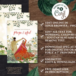 Digital Indian Wedding Invitations Hindu Wedding Card Digital, Digital ...