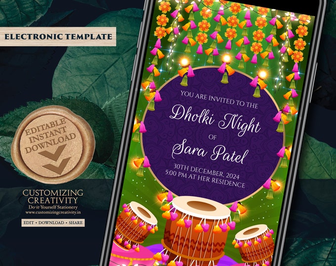 Pakistani Wedding Invites & Muslim Wedding Invites, Muslim Dholki Cards ...