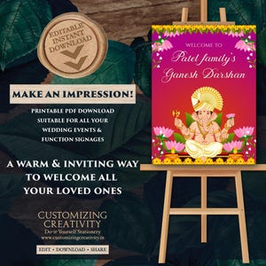 Ganesh Chaturthi Signs Ganpati Darshan Welcome Signs, Ganesh Puja Signs ...