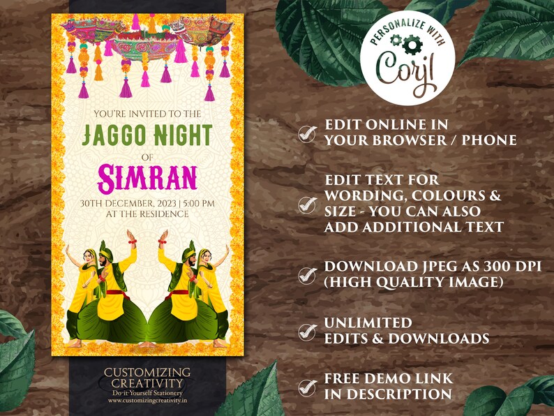 Jago Invitation Digital as Jago Invites Jaggo Invite as Jaggo - Etsy