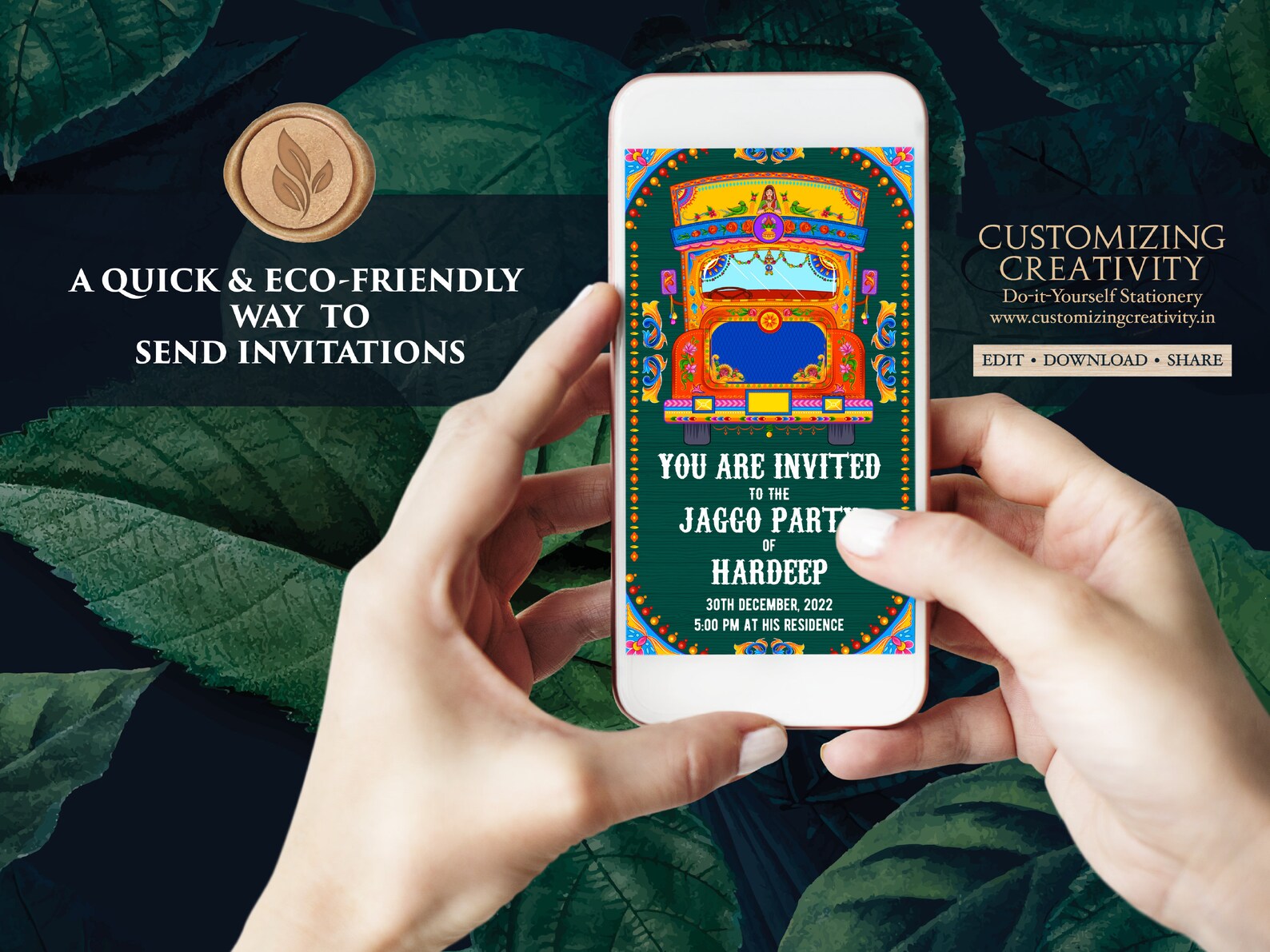 Jago Party Invite & Bollywood Party Invite Digital Jaggo - Etsy