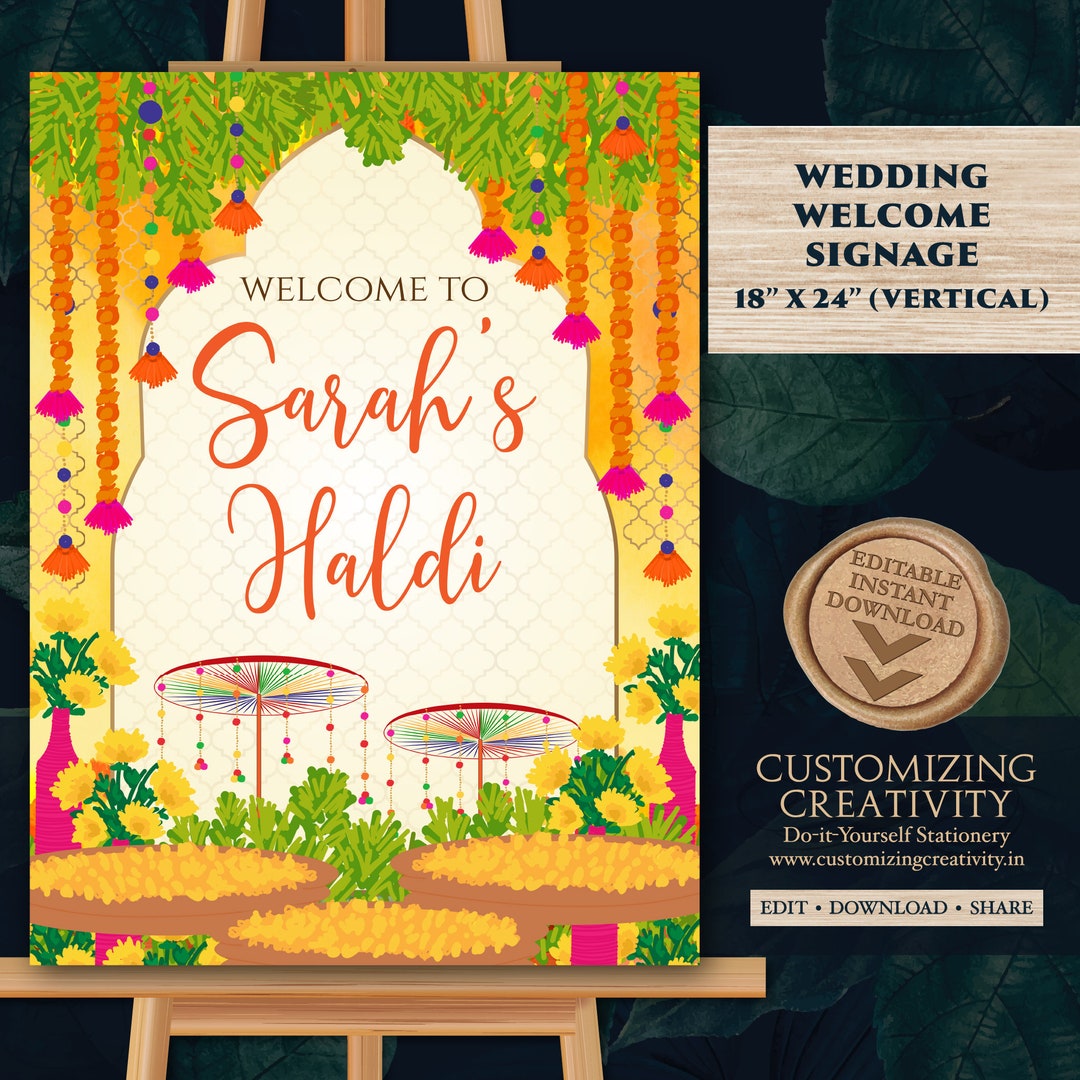 Haldi Welcome Board as Welcome to Haldi Signs, Haldi Welcome Signs ...