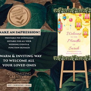 Mehendi Sign as Mendhi Welcome Signs, Indian Welcome Sign & Mehndi ...