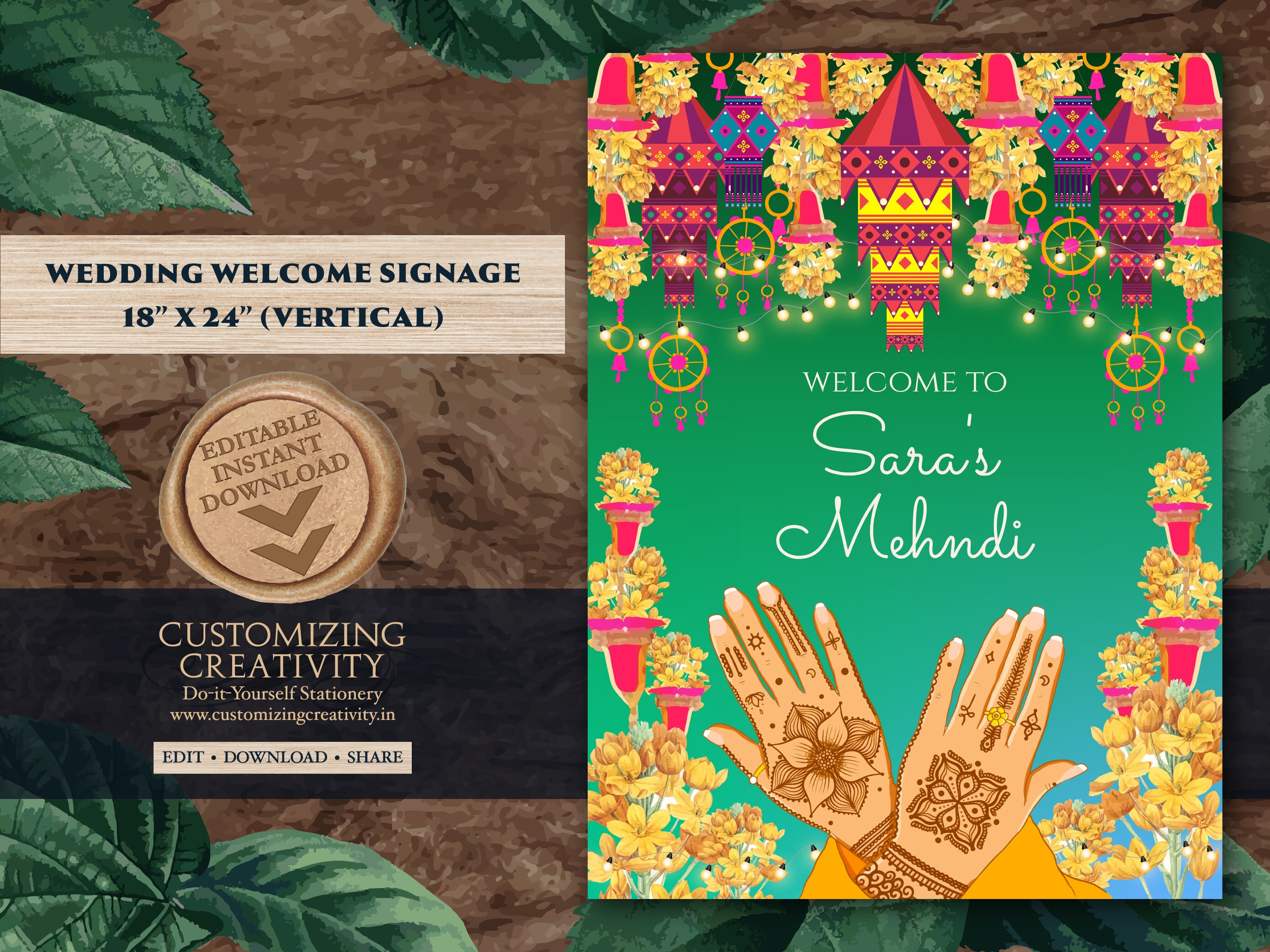 Mehndi Decor as Mehndi Signs Mehendi Signs as Mendhi Signs - Etsy Canada