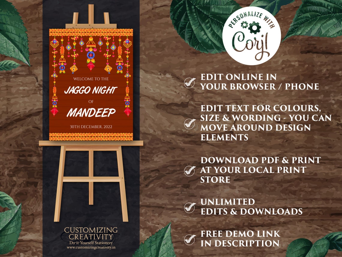 Welcome to Jaggo Signs & Punjabi Jaggo Night Sign Jago Signs | Etsy