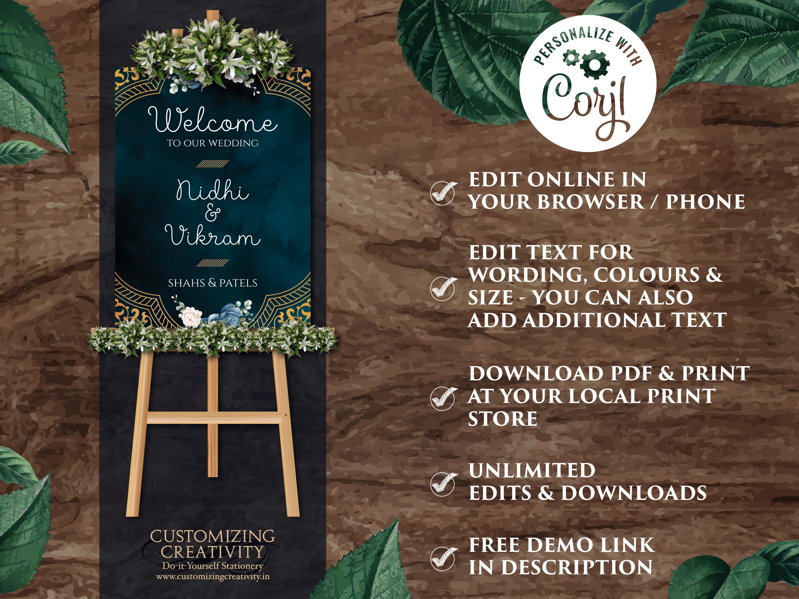 Moroccan Welcome Signs as Navy Welcome Signage Arabic Wedding | Etsy