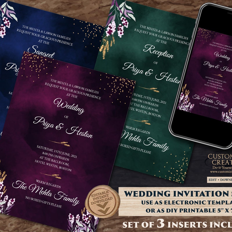 Jewel Tone Wedding - Etsy
