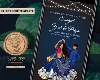 Royal Indian Wedding Template Invitation Bundle Instant - Etsy