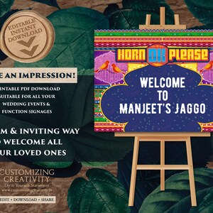 Jaggo Welcome Signs & Indian Jaggo Signs Jago Welcome Signs - Etsy