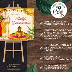 Gruhapravesam Poster & Grihapravesh Sign, Gruhapravesham Sign Indian ...