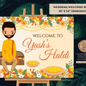 Haldi Posters Welcome to Haldi Signs & Haldi Welcome Signs, Wedding ...