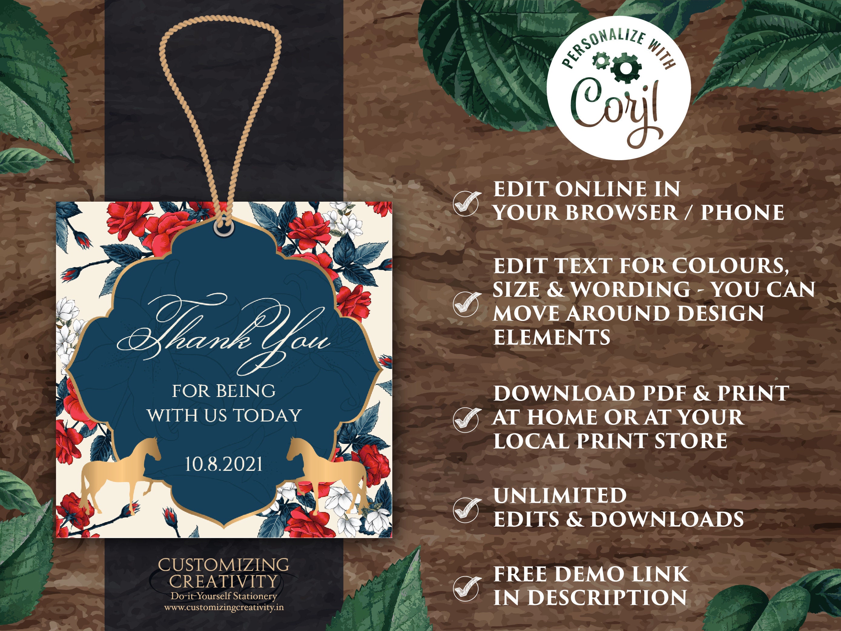 Indian Favor Tag Template for Indian Wedding Favor Tags Red | Etsy