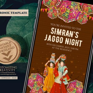 Punjabi Jago Invitation Digital as Jago Invites, Jaggo Cards & Jaggo ...