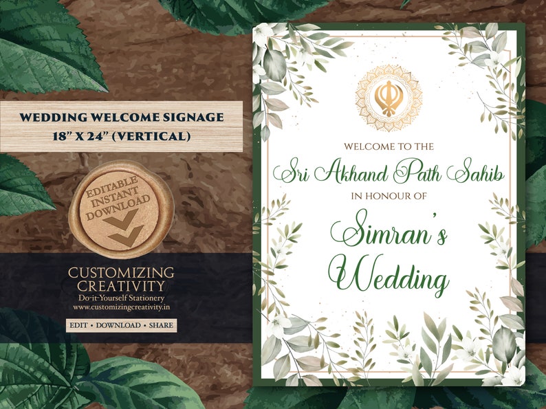 Akhand Path Sahib Welcome Sign as Akhand Paath Welcome Sign - Etsy