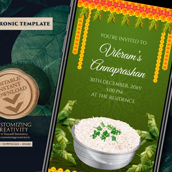 Pasni Ceremony Card - Etsy