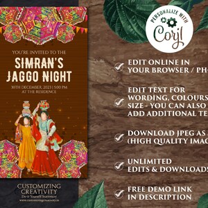 Punjabi Jago Invitation Digital as Jago Invites, Jaggo Cards & Jaggo ...