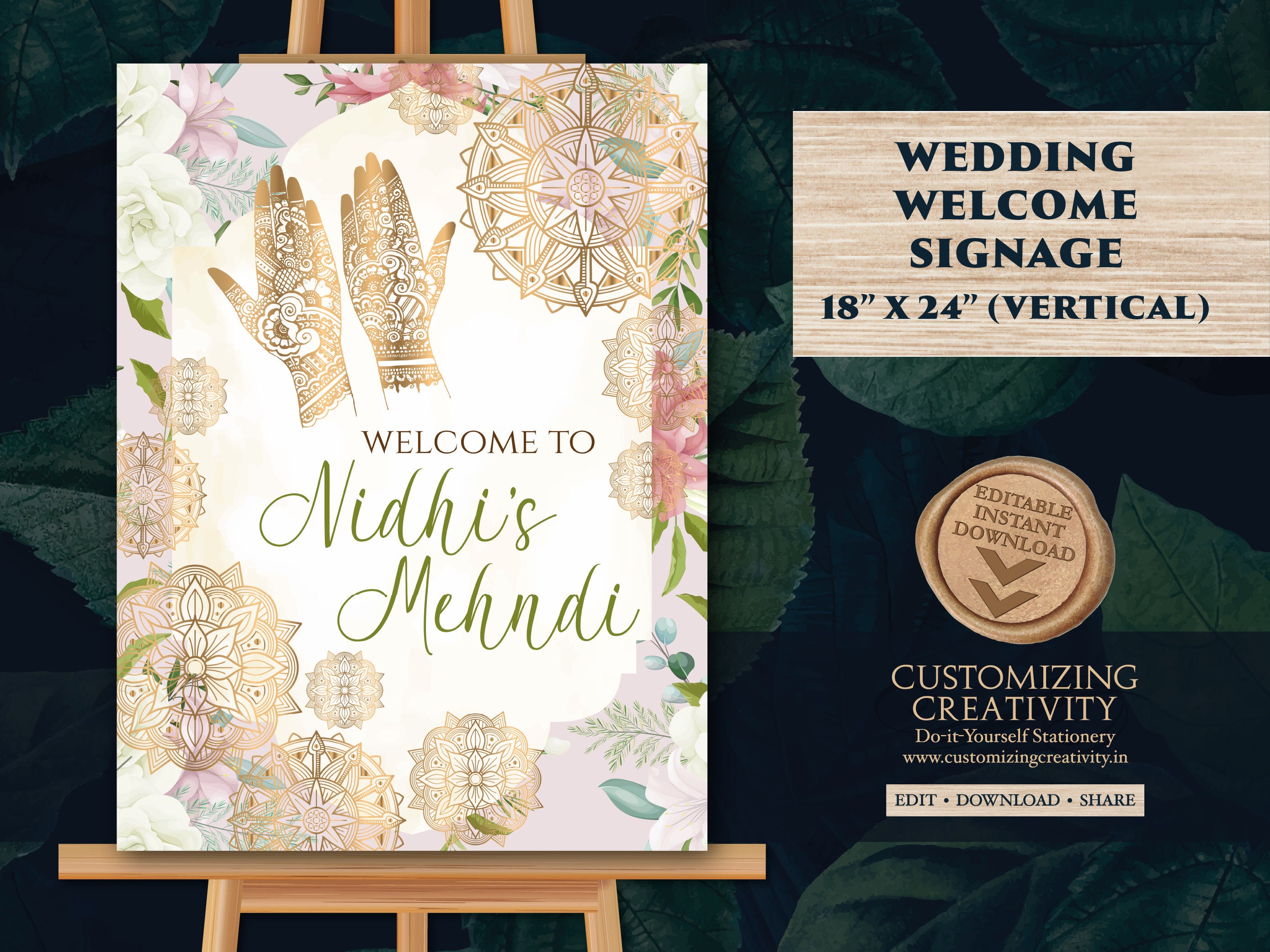 Mehndi Decor Signs as Mehndi Poster Mehendi Decor Sign as | Etsy India