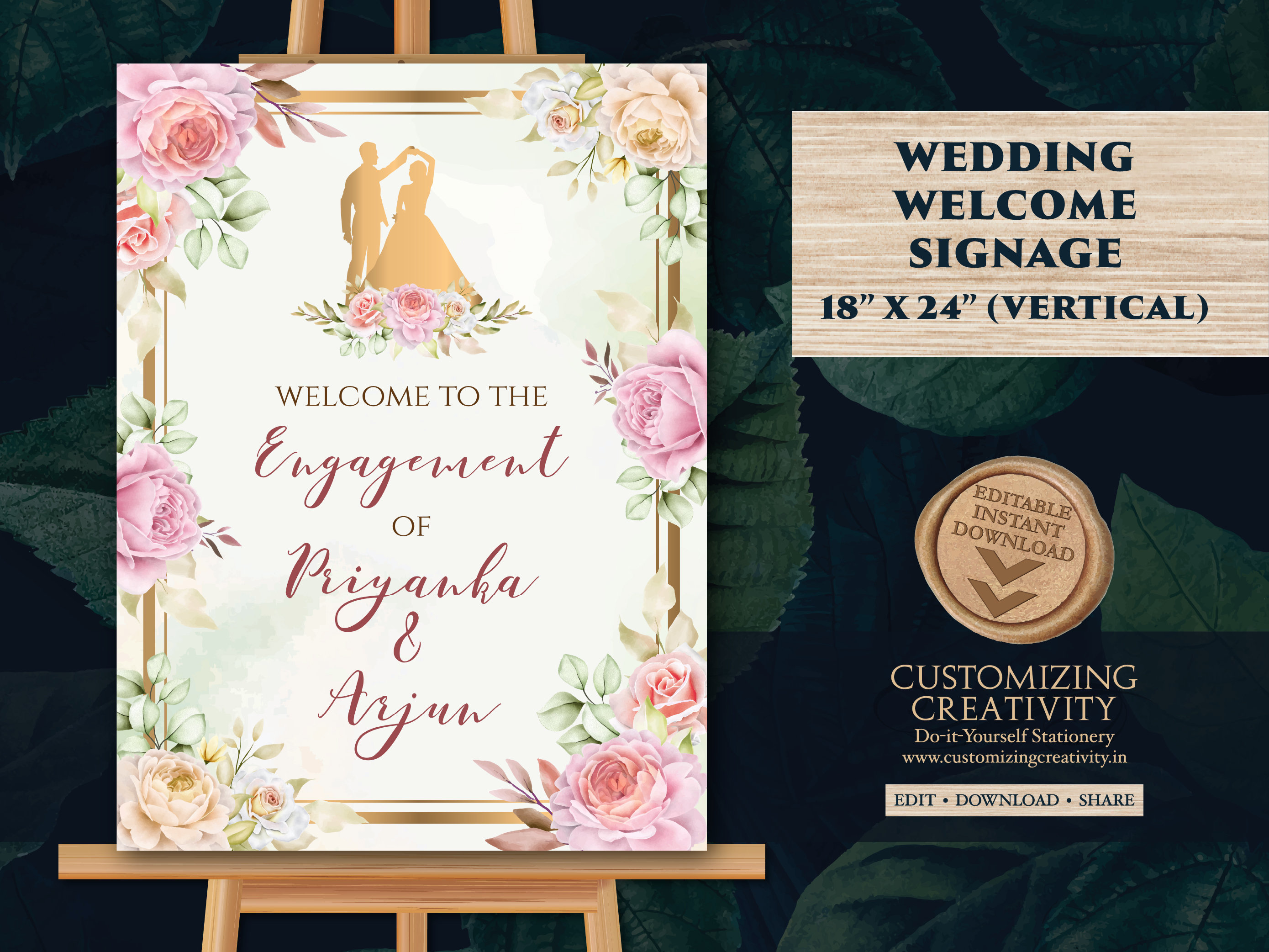 Ring Ceremony Sign & Indian Engagement Sign Engagement - Etsy UK