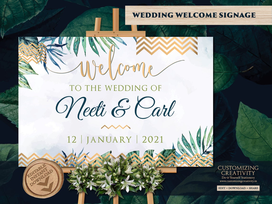 Destination Welcome Sign as Tropical Welcome Sign Indian | Etsy