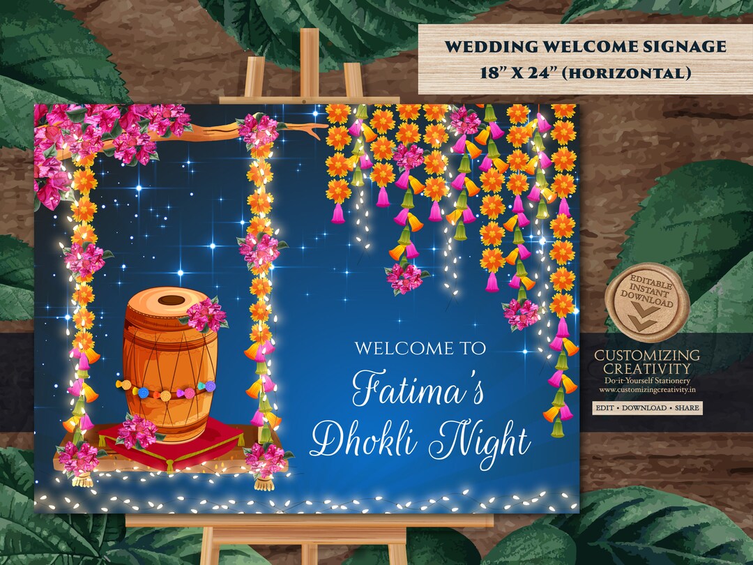 Dholki Sign & Dholki Welcome Sign, Dholki Decor as Dholki Decoration ...