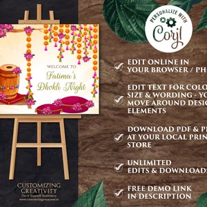 Dholki Decoration as Dholki Welcome Sign, Dholki Decor & Dholki Sign ...