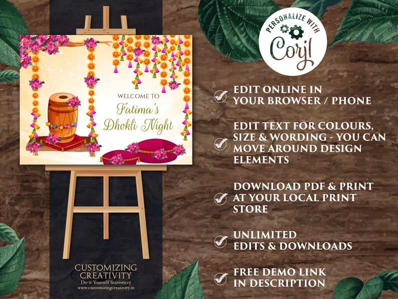 Dholki Decoration as Dholki Welcome Sign Dholki Decor & - Etsy