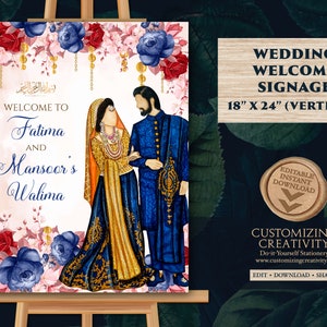 Muslim Wedding Signs as Muslim Walima Signs, Muslim Welcome Sign Walima ...