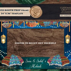 Mehndi Photo Booth Frame: Indian Wedding Decor (digital Template) - Etsy